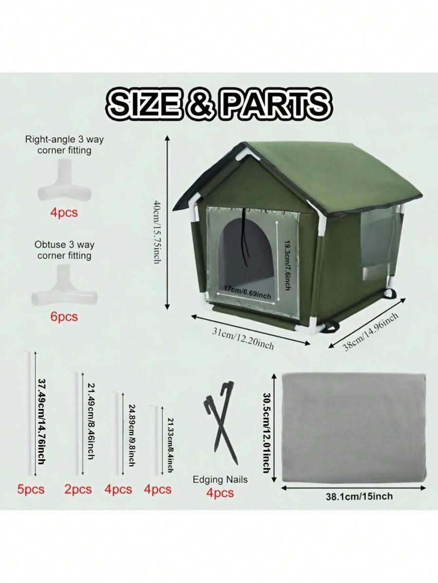Outdoor Cat House Weatherproof Cat Shelters For Feral Cats Indoor Cat ...