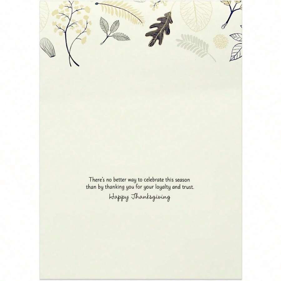 25 Pack Thanksgiving Appreciation Cards For Customers & Clients (Gratitude Leaves), 5x7 Cards ...