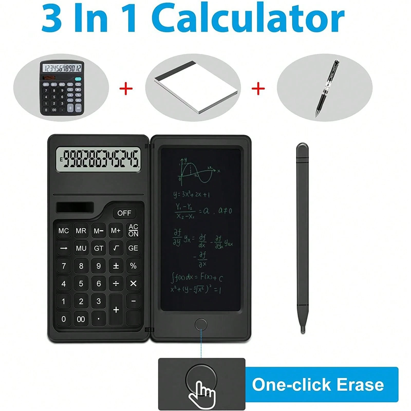 Scientific Calculators , 12-Digit Large Screen, Math Calculator With ...