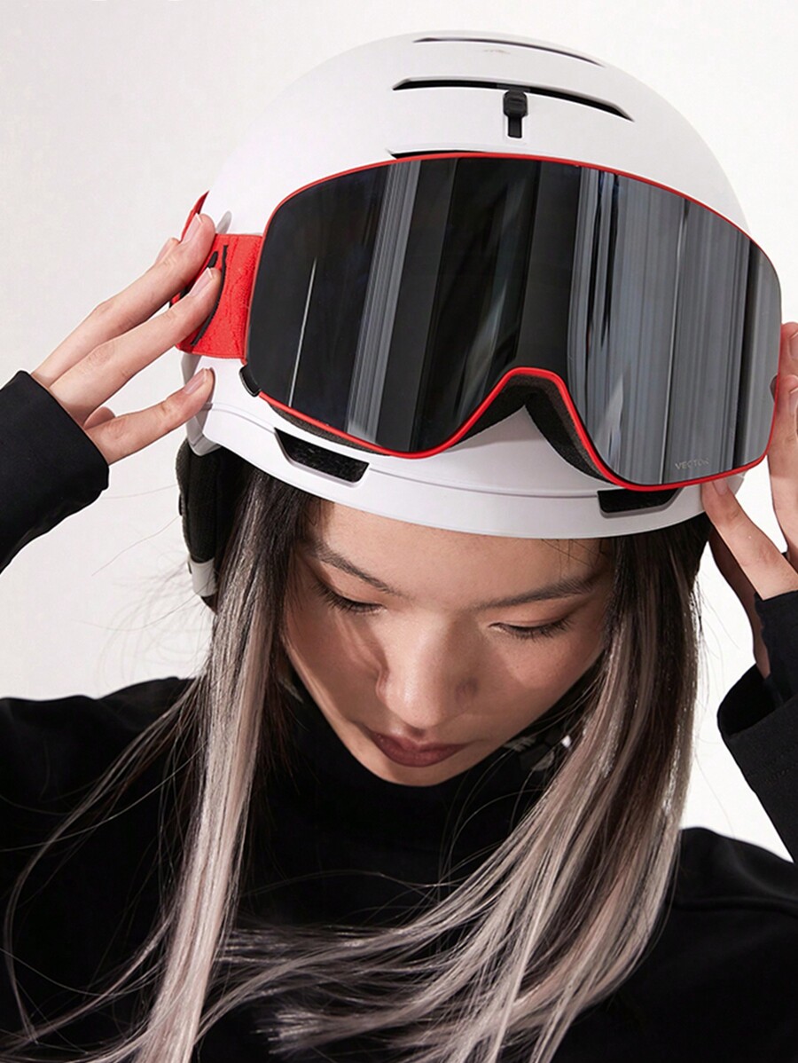 VECTOR MOTION Dual-Layer Anti-Fog Cylindrical Ski Goggles With Wide ...