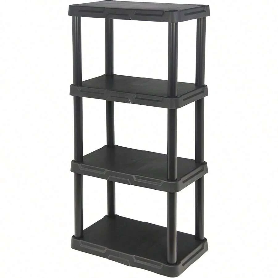 4-Tier Light Duty Storage Shelf, 50lbs/Shelf (47"H X 22.1"W X 14.3"D ...