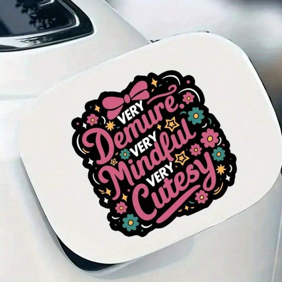 3-Inch Vinyl Decal Stickers - 'Very Demure, Very Mindful, Very Cutesy ...