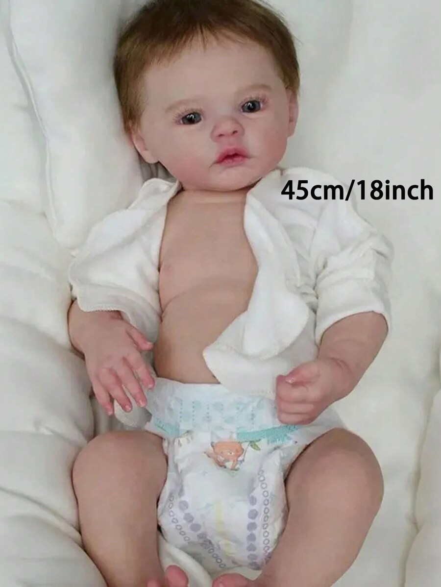 18 Inch Meadow Lifelike Reborn Baby Doll, 3D Painted Skin With Visible ...