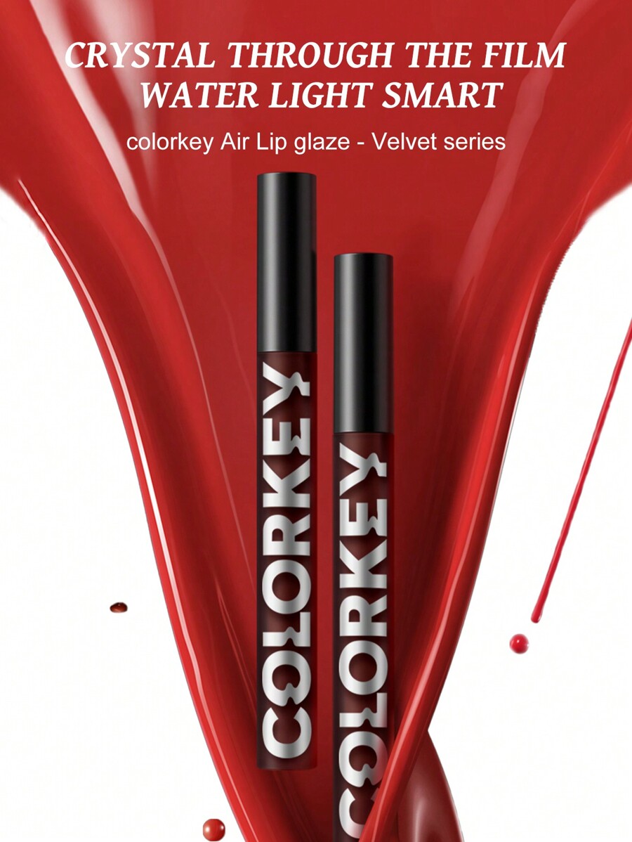 COLORKEY Tinte de brillo de cristal con color, brillo labial hidratante para mujeres, 1.7g ...