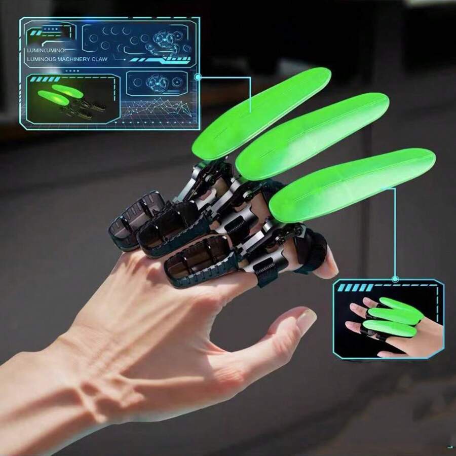 1pc Retractable Luminous Mechanical Claws Fidget Toy, Finger Control ...