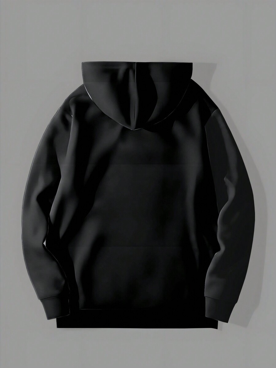 Plus Size 3D Cartoon Bear Print Hoodie & Sweatpants Set For Men, Front & Back Graphics ...