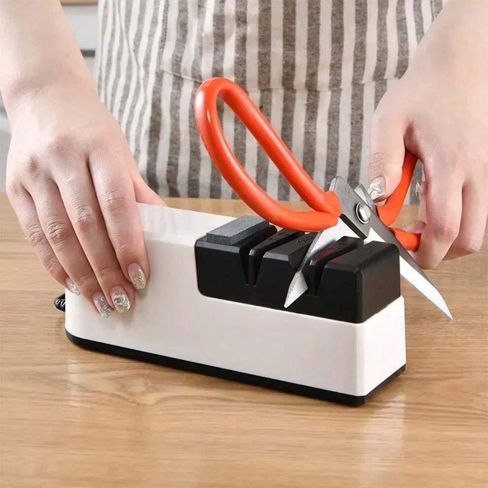 Electric Knife Sharpener Kitchen USB Direct Plug-In Automatic Scissor ...