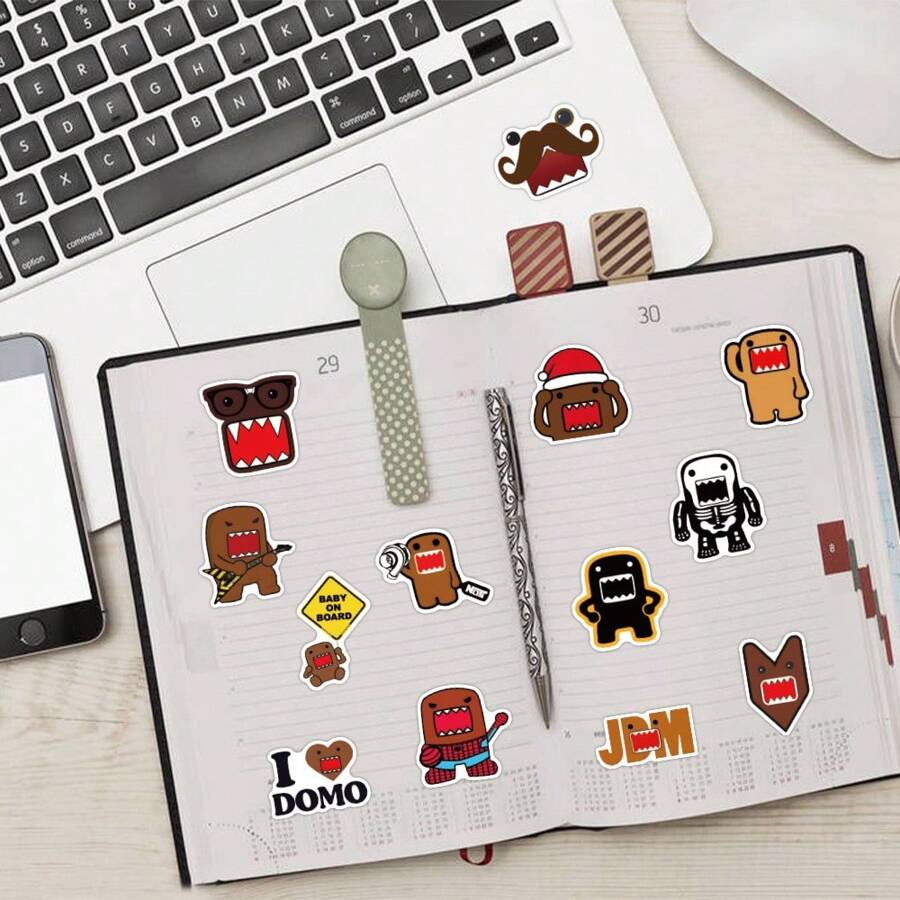 50Pack Pcs Domo Stickers, Vinyl Domo Stickers For Laptop Luggage Water ...