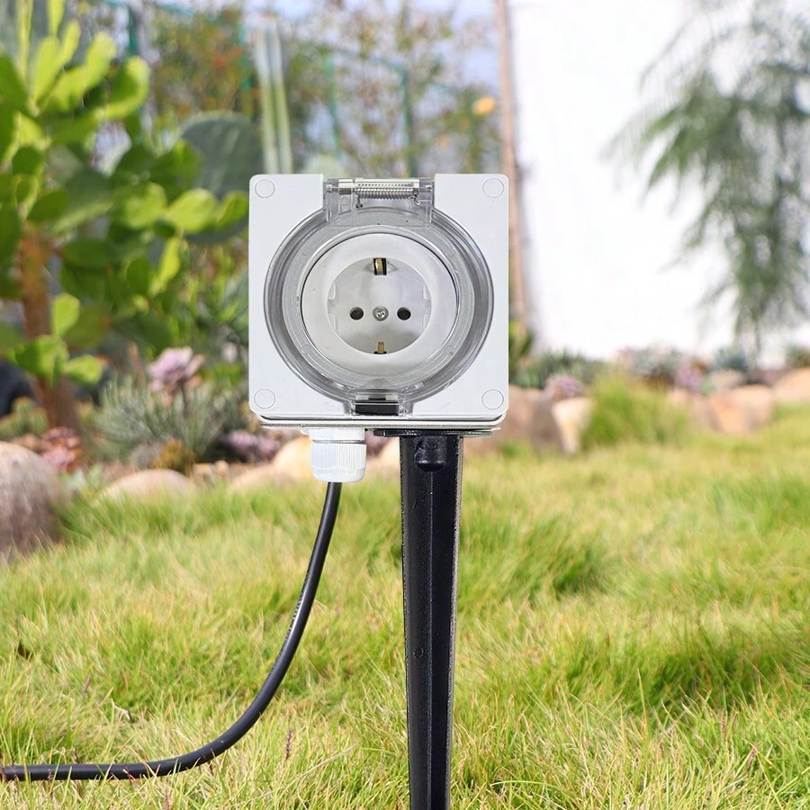 16Amp 220V-240V Outdoor Garden Power Station With 6FT Extension Cord, 1 ...