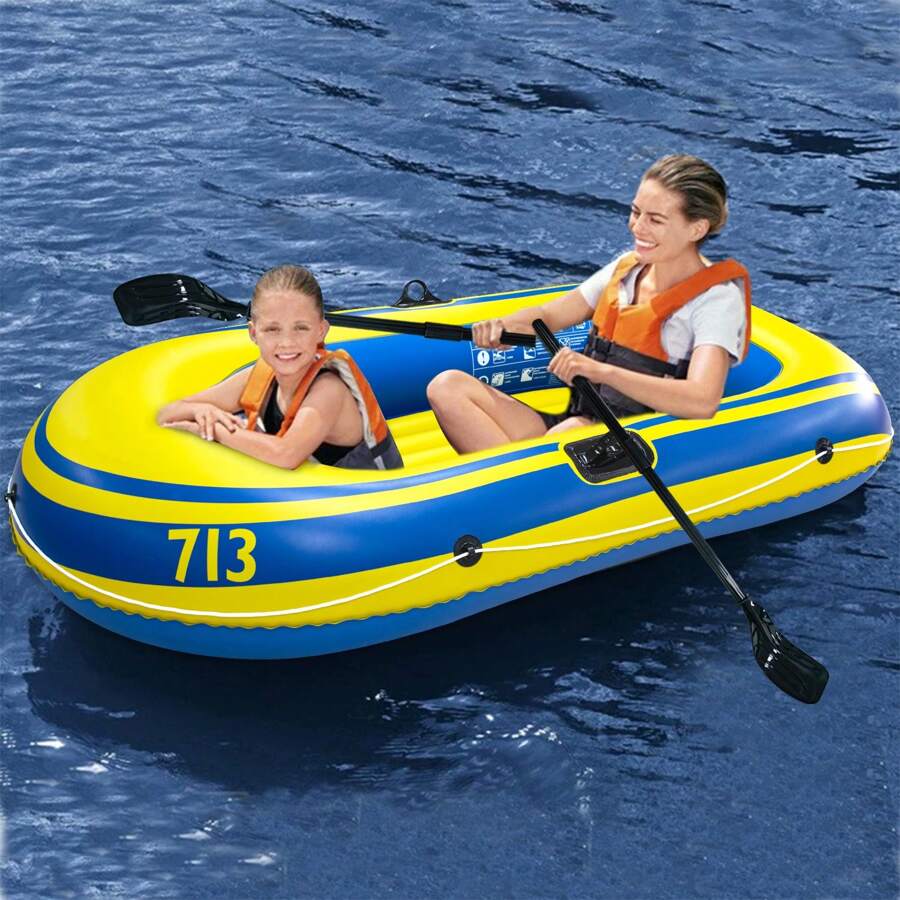 Bote inflable para estanques, lagos, ríos. El bote inflable incluye ...