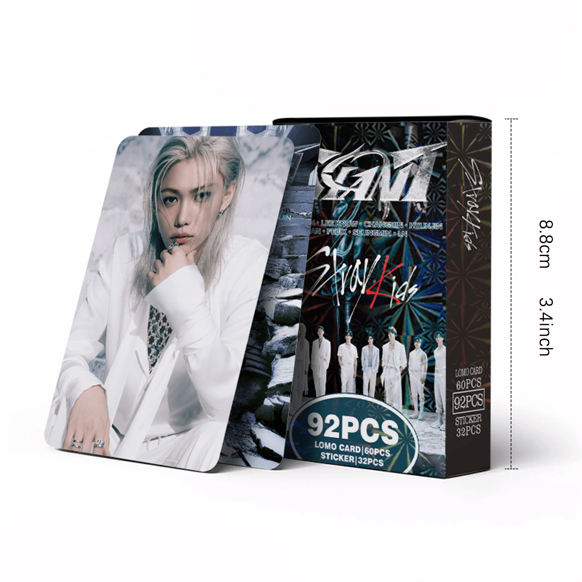 STRAYKIDS 60pcs LOMO Cards + 32 Stickers, Boxed HD Photo Cards, Anime ...