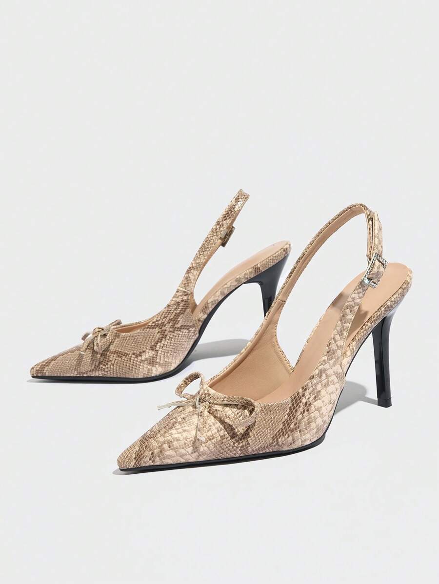 Judith Spitz Zulaufende Slingback-Absätze