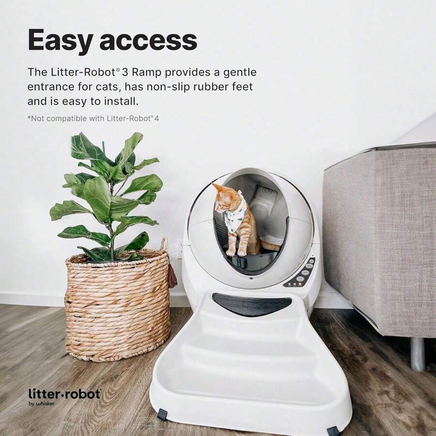 Litter-Robot 3 Ramp , Beige - Cat Ramp For Litter Box, Custom Fit For ...