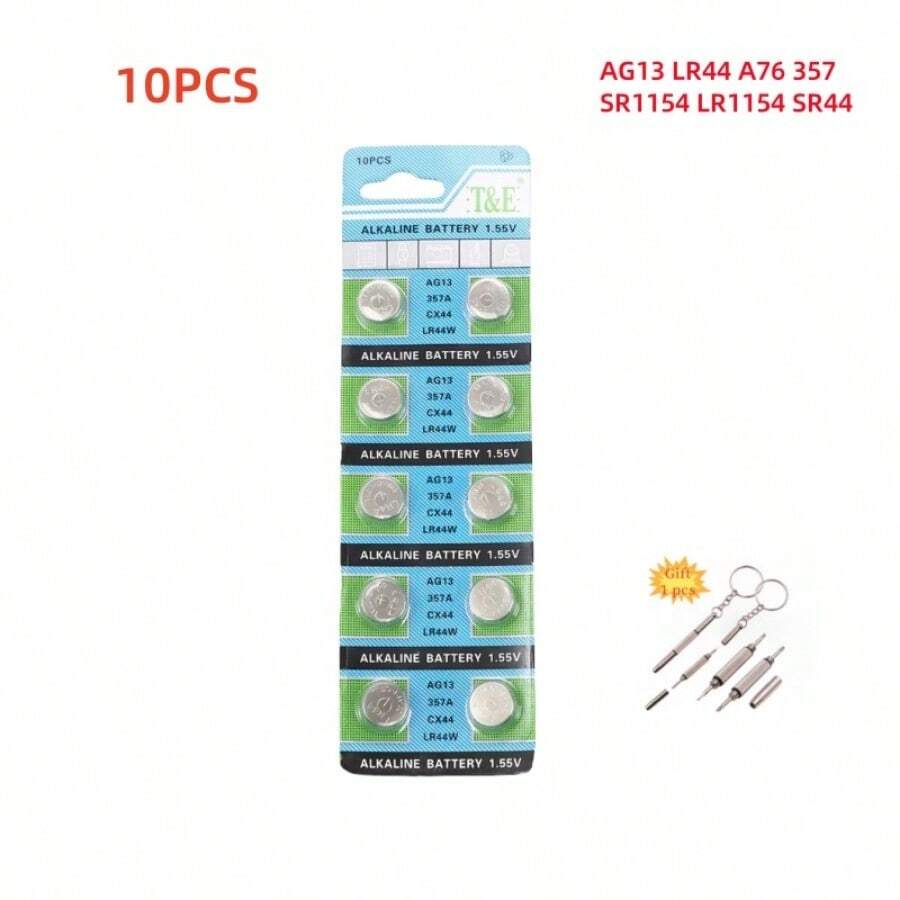 10-100PCS Battery AG13 LR44 A76 357 SR1154 LR1154 SR44 Cell Coin Batteries For Watch Toys Remote ...