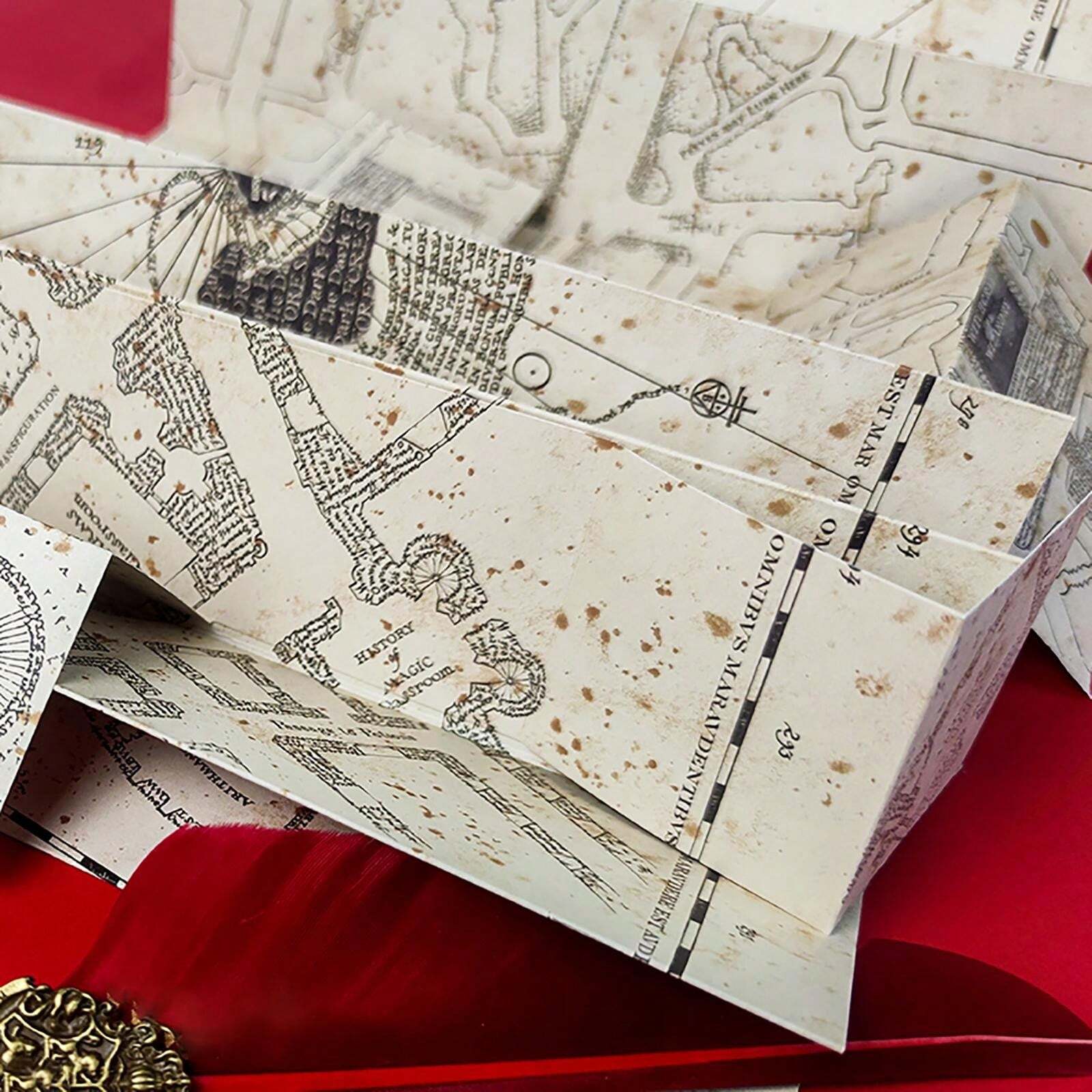 Harry Potter 1 pieza Mapa oficial con licencia de Hogwarts, el Mapa del Merodeador de la Escuela ...