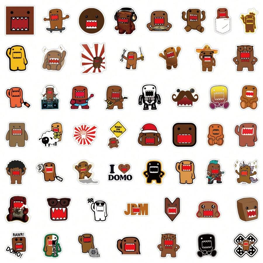 50Pack Pcs Domo Stickers, Vinyl Domo Stickers For Laptop Luggage Water ...