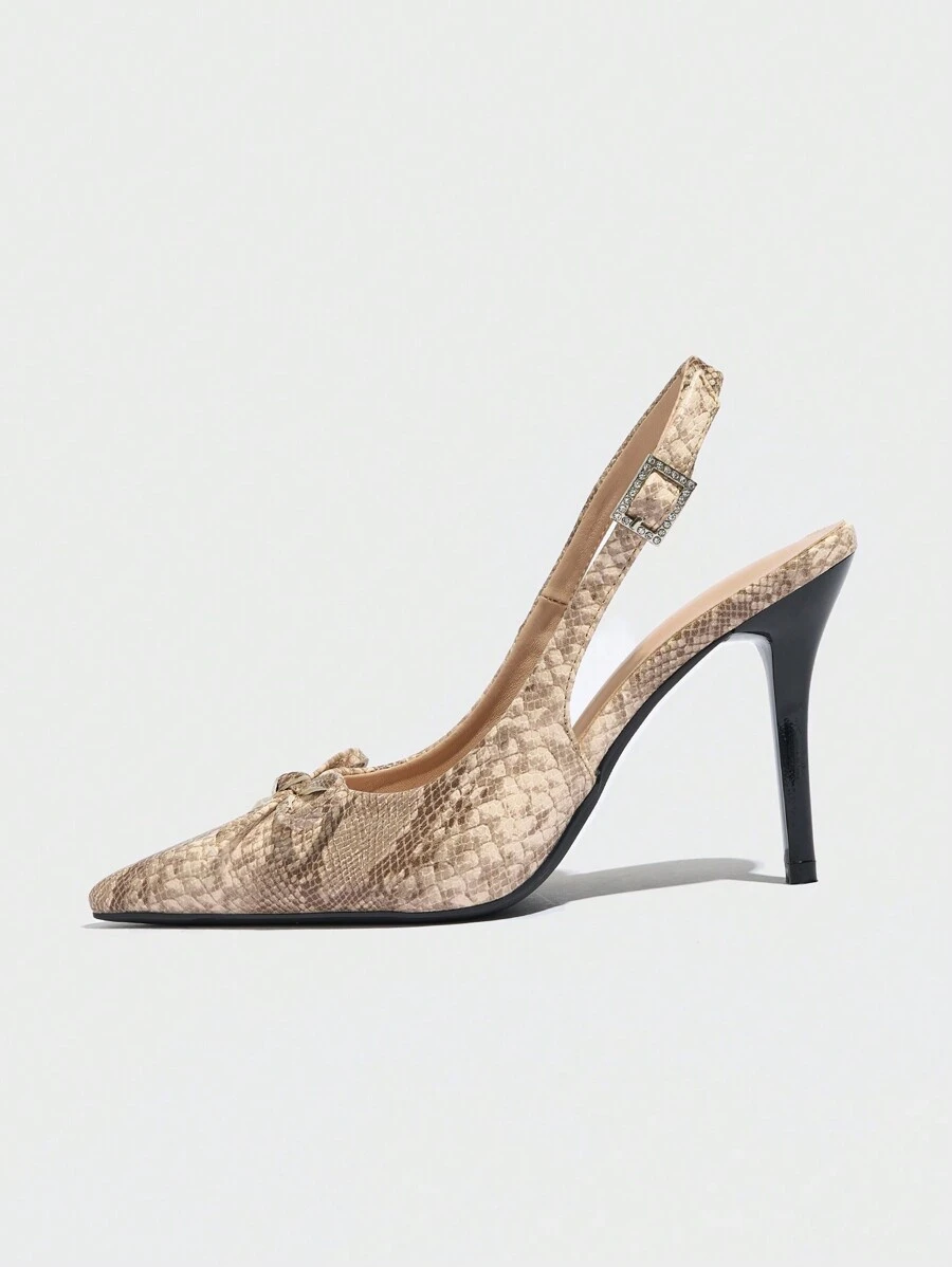 2024 neue schmale spitz zulaufende Slingback High Heels Schuhe mit ...