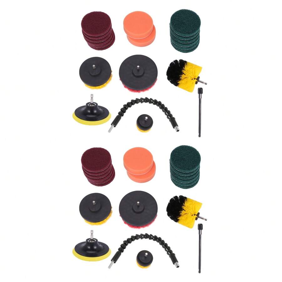Ensemble de 42 accessoires pour tampons à récurer, éponge, brosse à ...