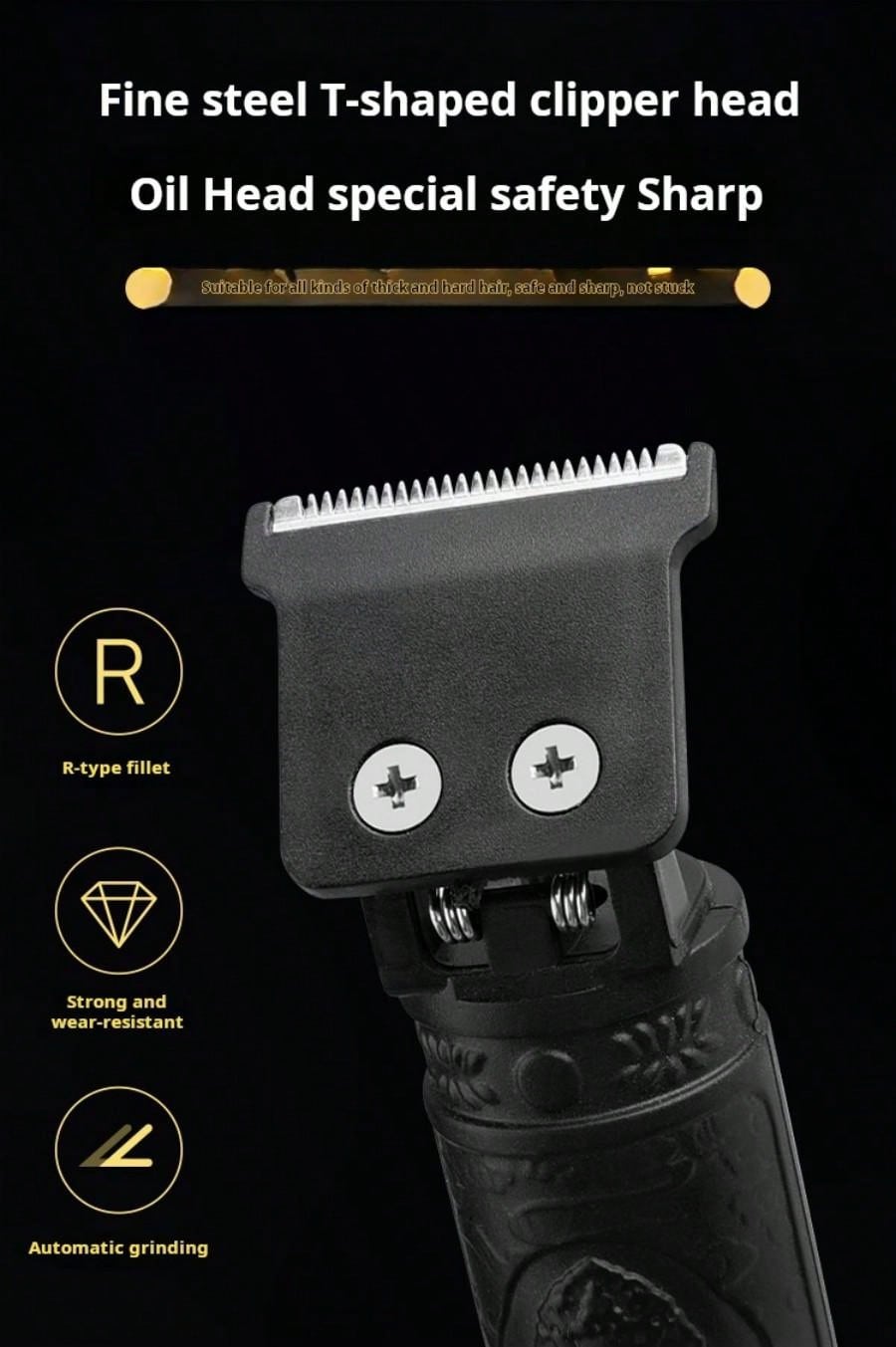Plastic Electric Hair Clipper Professional USB Cordless Hair Clipper ...