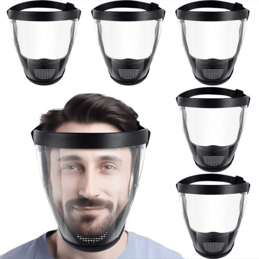 1pc Clear Anti-Fog Full Face Shield Mask, Protection Against Dust ...