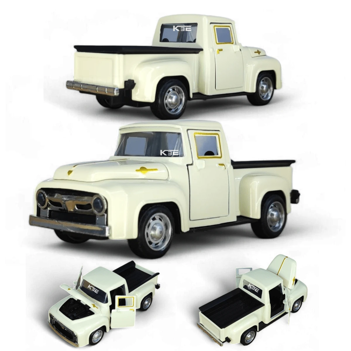 Iron Miniatures Pickup F100 Friction Opens Doors And Hood | SHEIN USA