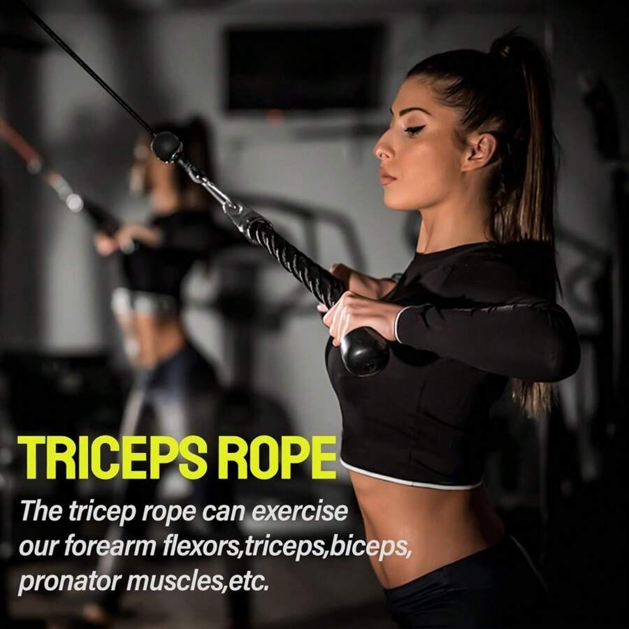 Weight Cable Pulley System Gym, Upgraded Fitness LAT And Lift Pulley ...