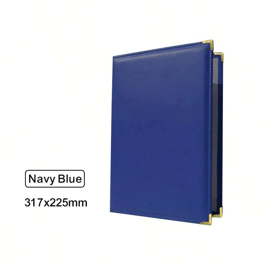 Blank Certificate File Cover Leather Certificate Holder A4 Size No