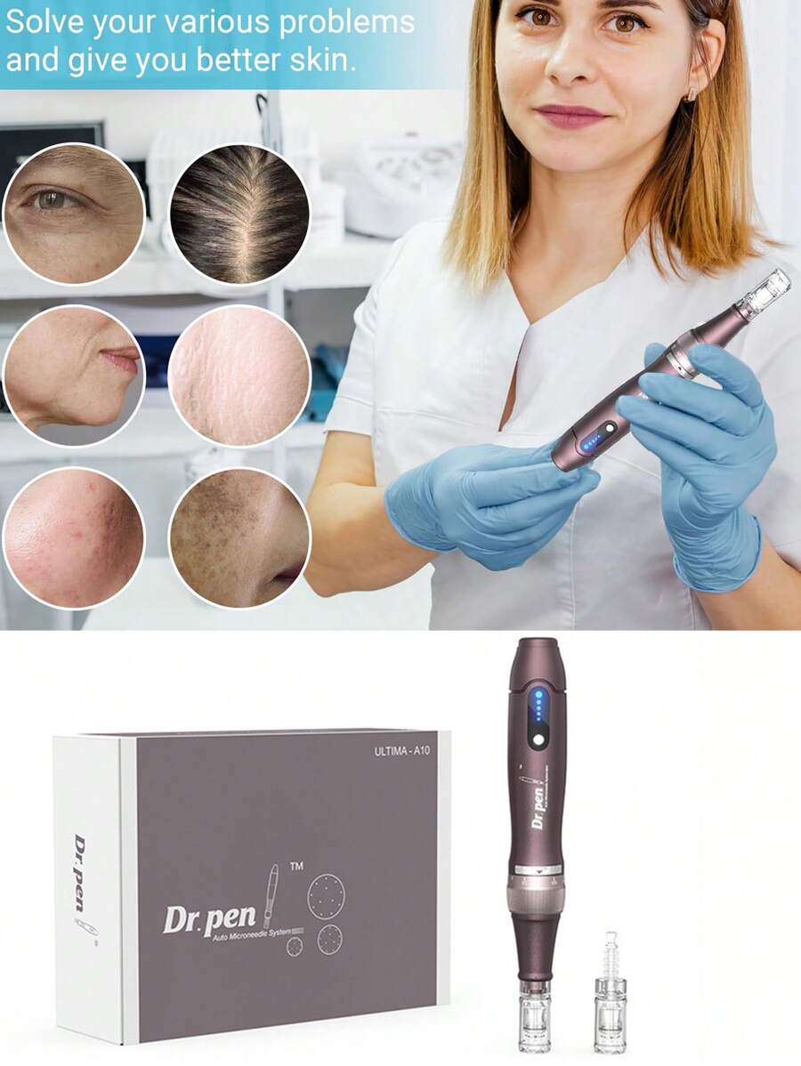 A10 Derma Roller Pen Home Use Electric Micro Needle Beauty Instrument ...