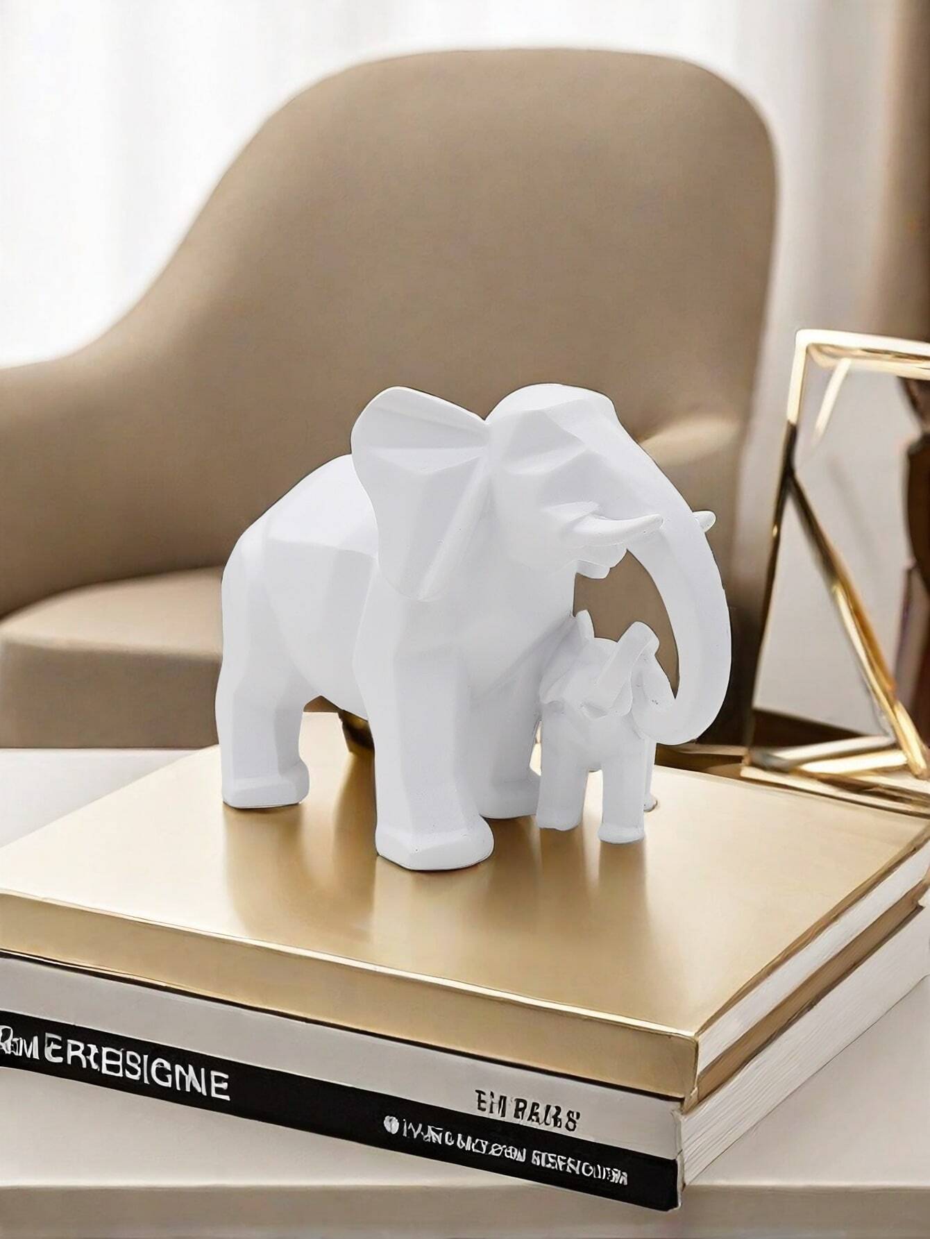 1pc, Lucky Elephant Statue Figurine Feng Shui Elephant Decoration For ...