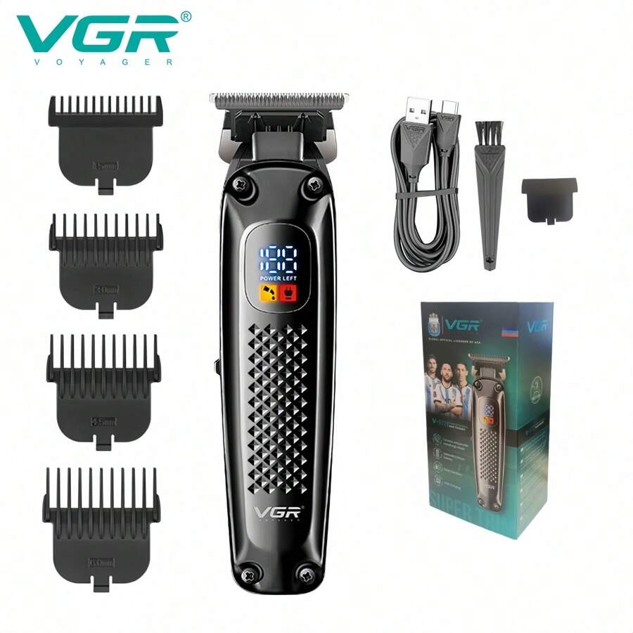 VGR VGR Hair Clipper Cordless Electric Portable Digital Display Hair Trimmer Plastic ...