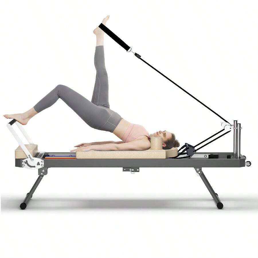 Soges Foldable Pilates Reformer Machine For Home Gym, Pilates Workout ...