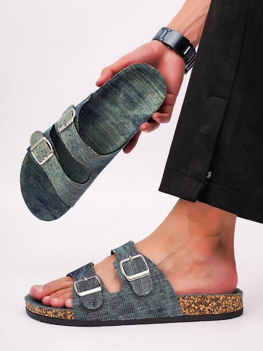 2024 Chinelos de praia masculinos populares no verão, com sola de ...