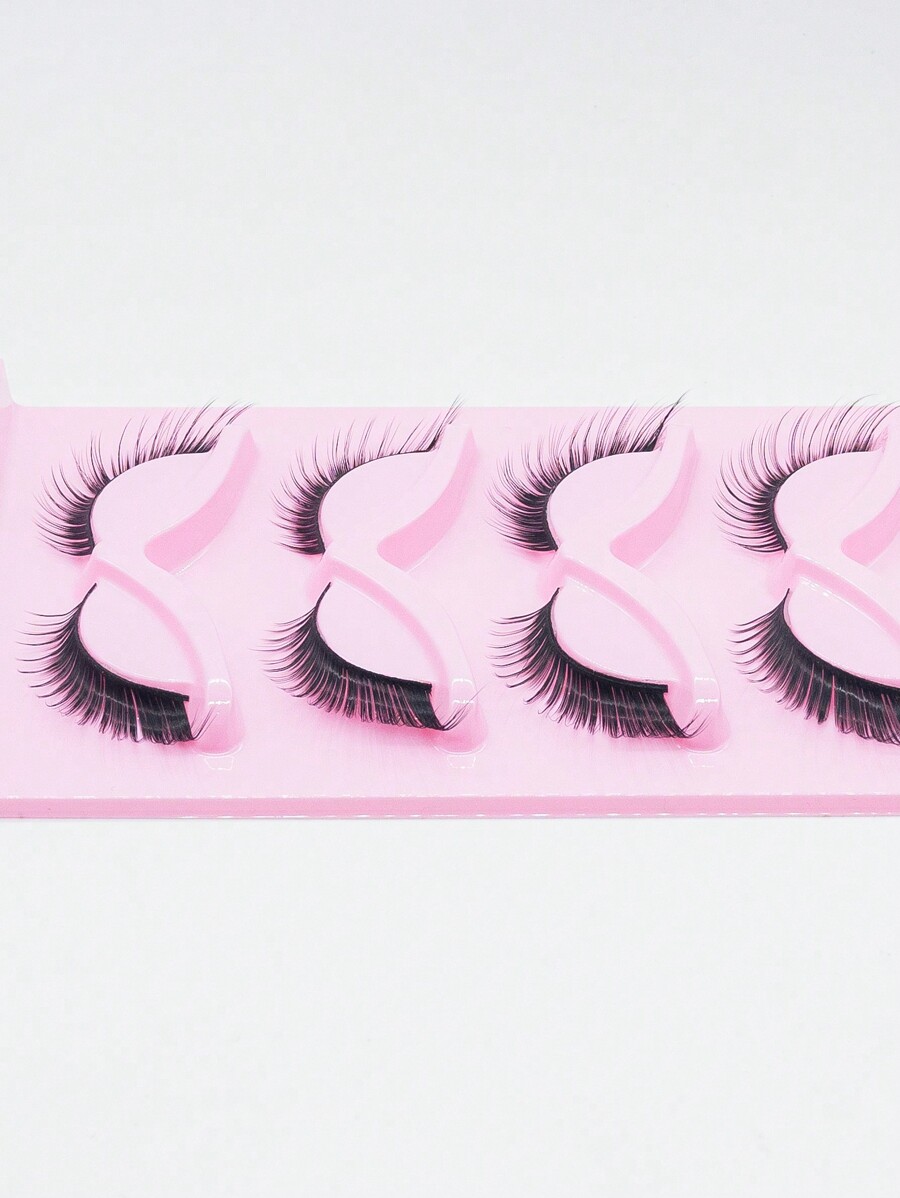 5pairs See Through Cat Eye Cartoon 3D Transparent Natural Long False ...