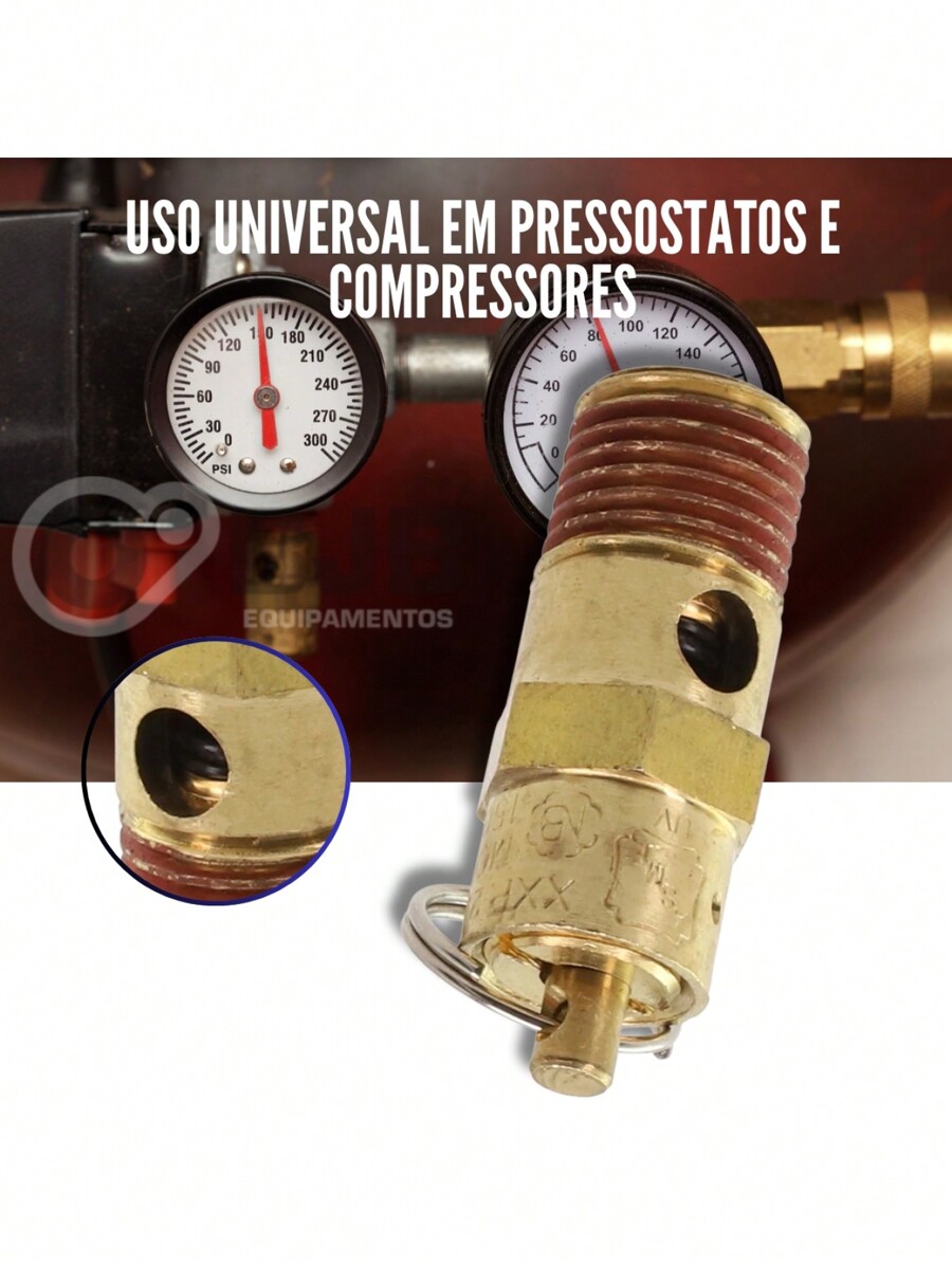 VALVULA SEGURANÇA 1/4" ALTA PRESSÃO 190PSI COMPRESSOR DE AR | SHEIN Brasil