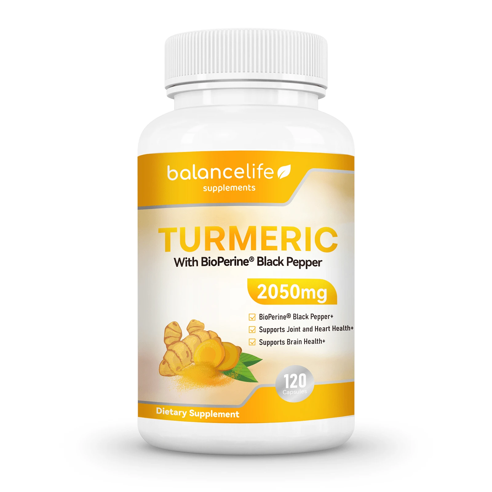 Turmeric Curcumin With Black Pepper Extract 2050mg & 95% Curcuminoids ...