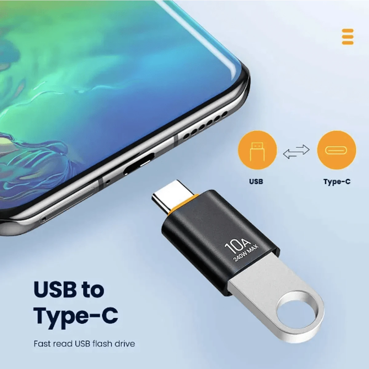 Adaptador 240w OTG 10A USB 3.0 Femea x USB Tipo C Macho | SHEIN Brasil