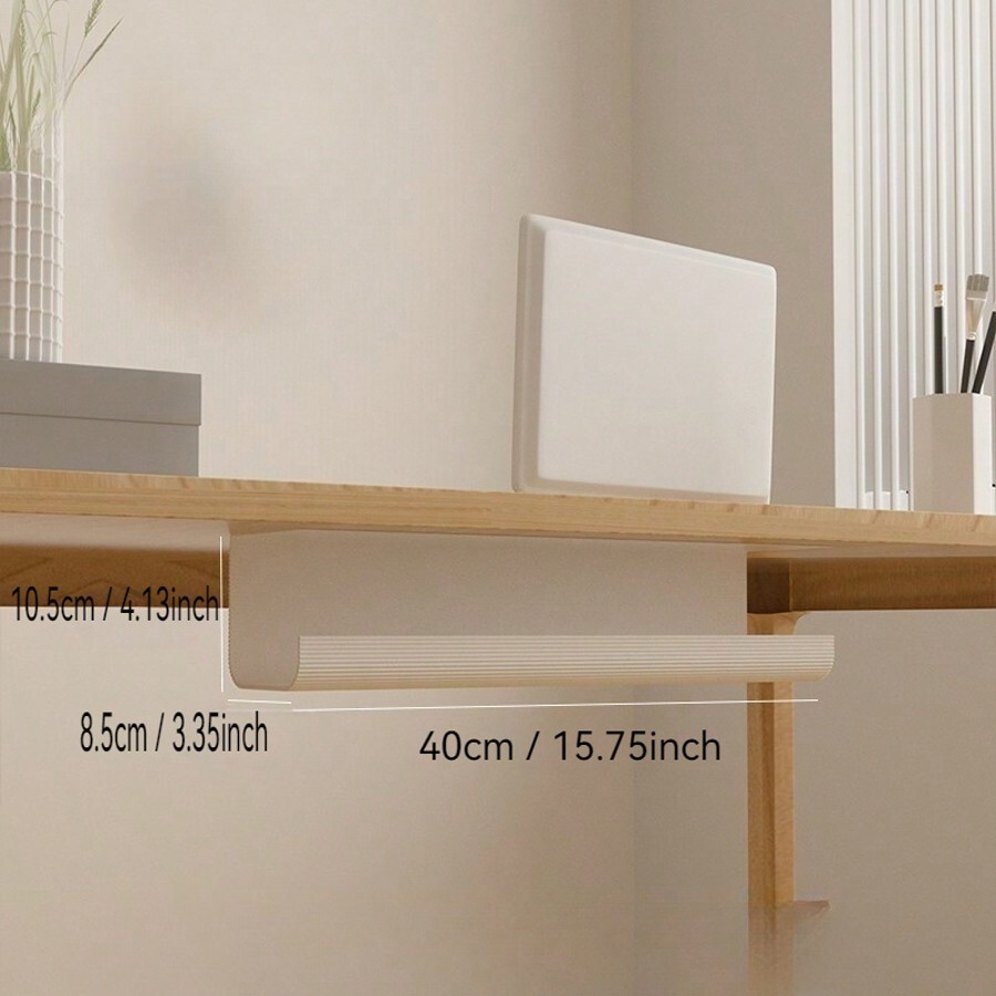 No-Screw Under Desk Cable Management Tray - Self-Adhesive Installation ...