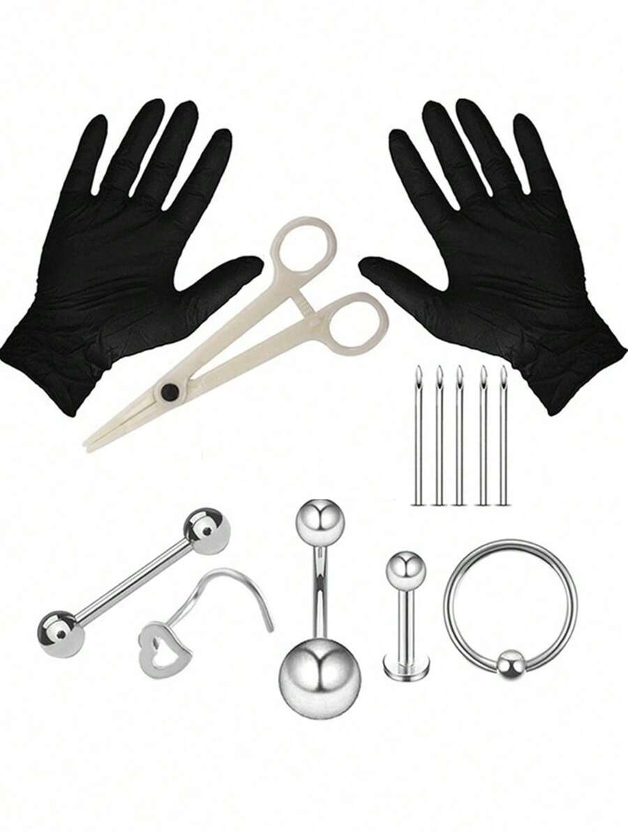 8/13/32/64/74/134 Pcs Disposable Body Piercing Tool Kit With 16g ...