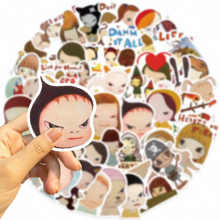 50PCS Yoshitomo Nara Stickers For Scrapbooking, Diary, Laptop, Bumper ...