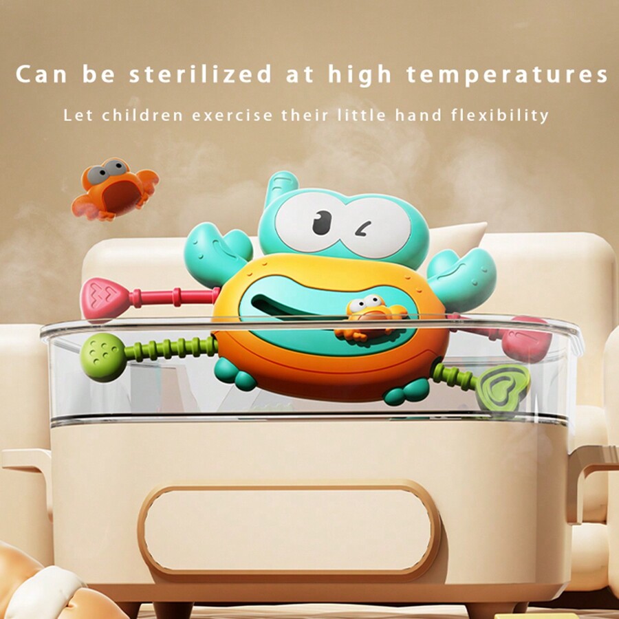 Baby Finger Exercise Pull Toys Gnawable Teether Crab Grip Training ...