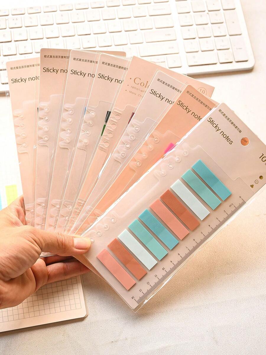 8 Types 1 Package PET Index Sticky Notes 200 Pieces Each, A Total Of ...