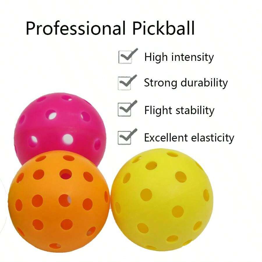 12pcs Pickleball Game Balls, Professional Perforated Training Balls For ...