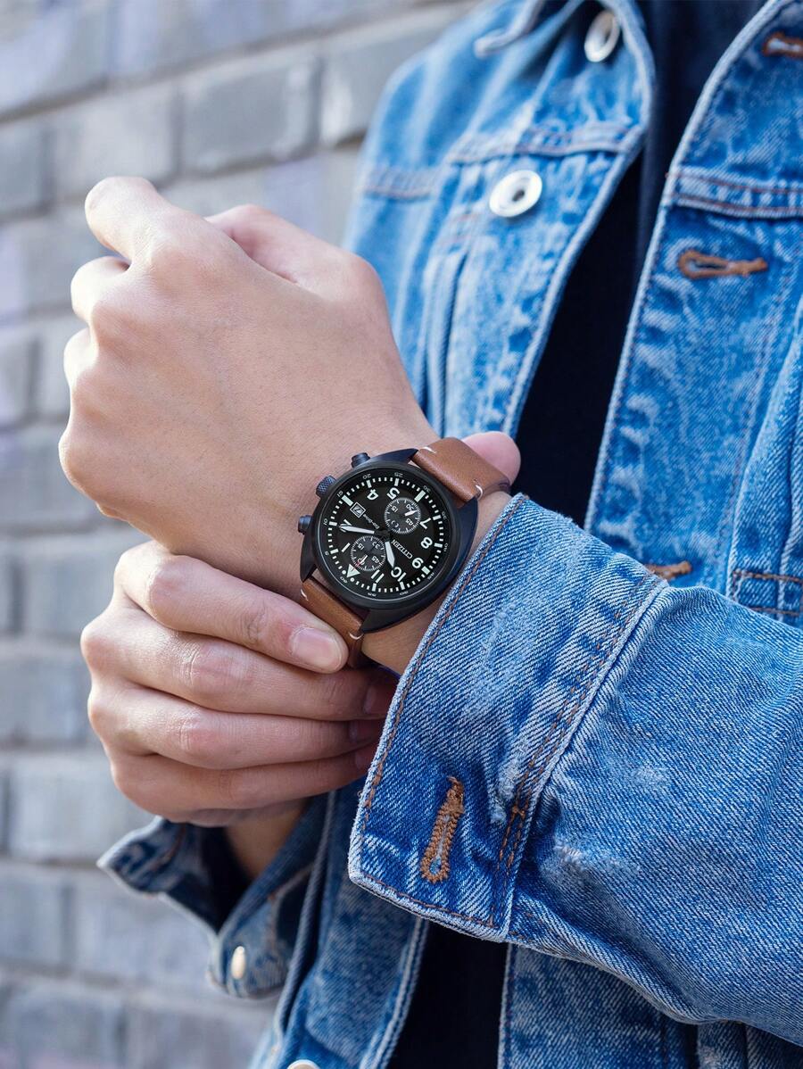 CITIZEN Relógio Eco-Drive Para Homens, Relógios Com Exibição De Dia ...