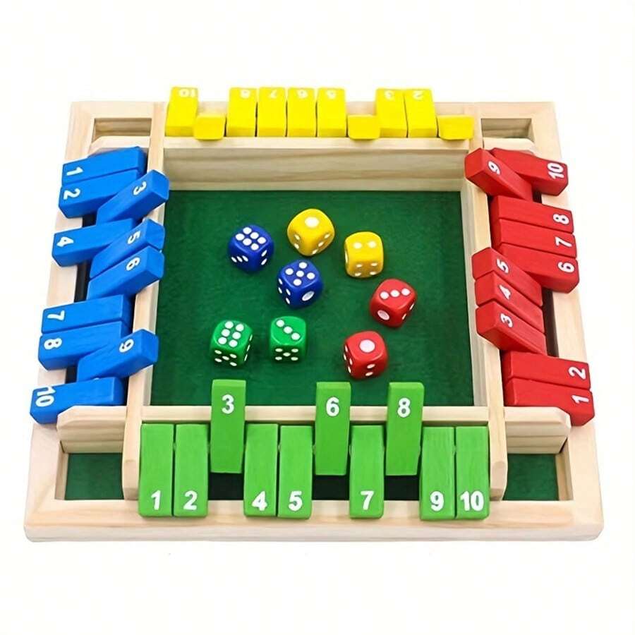 1 Piece Wooden Dice And Sliding Tiles Strategy Board Game - Mental Math ...