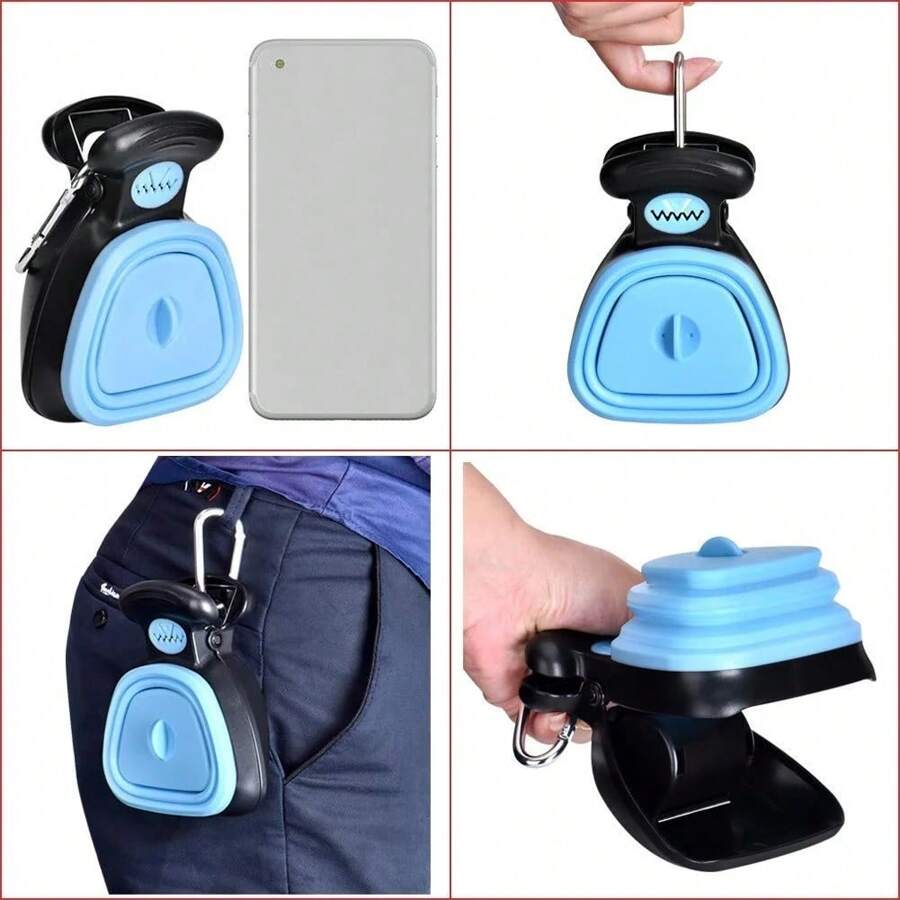 Dog Pet Travel Foldable Pooper Scooper With 1 Roll Decomposable Bags ...