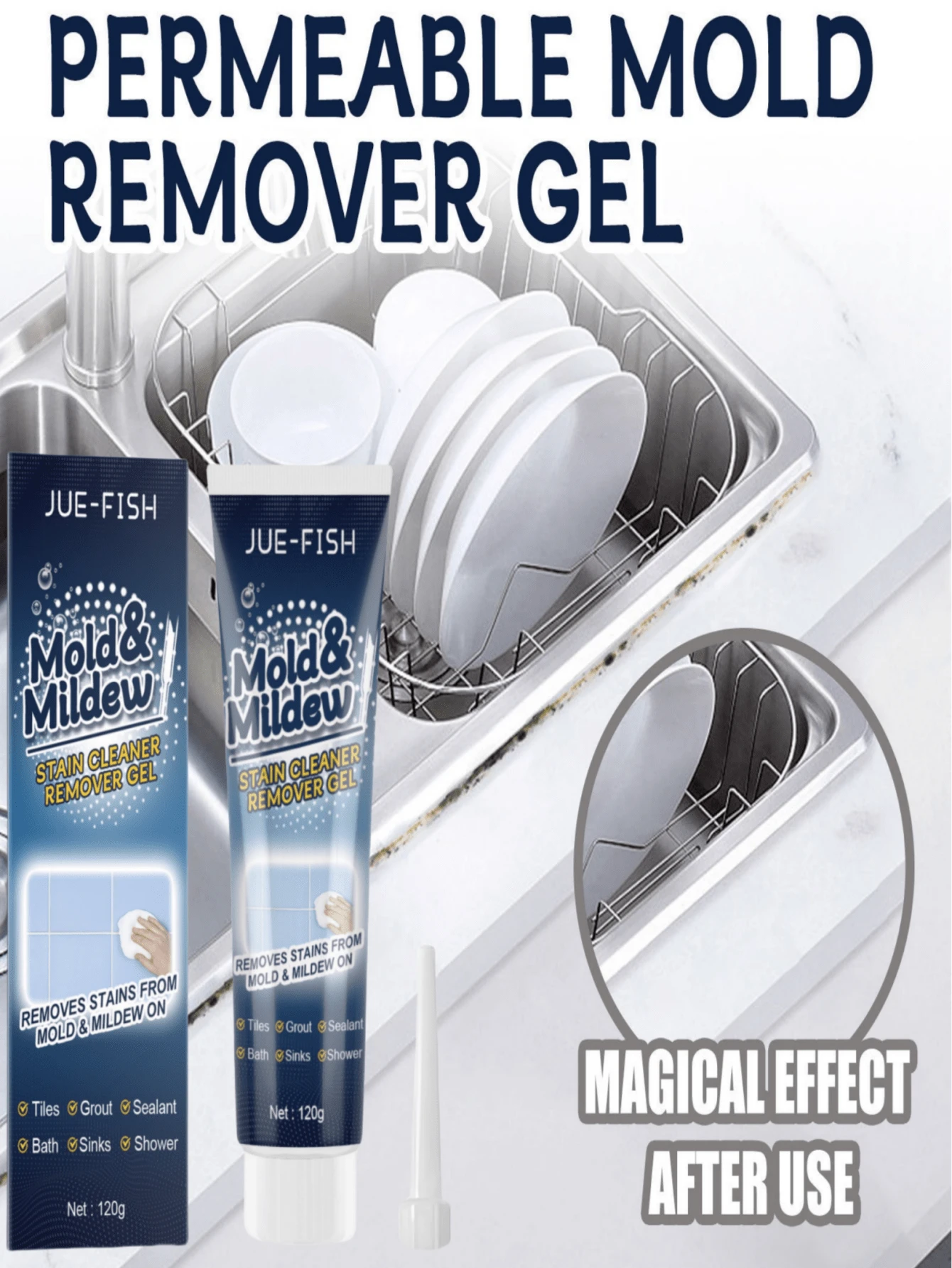 Gel multiuso para eliminar moho, para limpiar paredes, juntas de ...