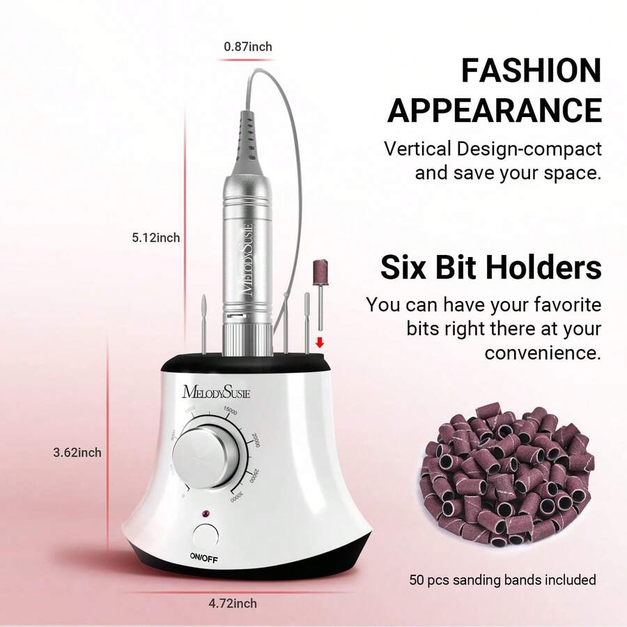 MELODYSUSIE MelodySusie 30000 RPM Professional Nail Drill Scarlet, High ...