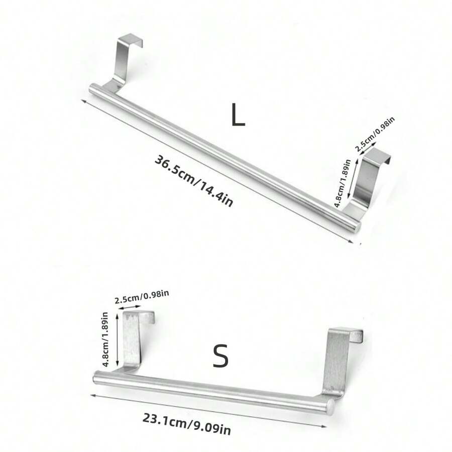 1pc Kitchen Sink Towel Rack Set, Large + Small, Cabinet Door Hanging ...