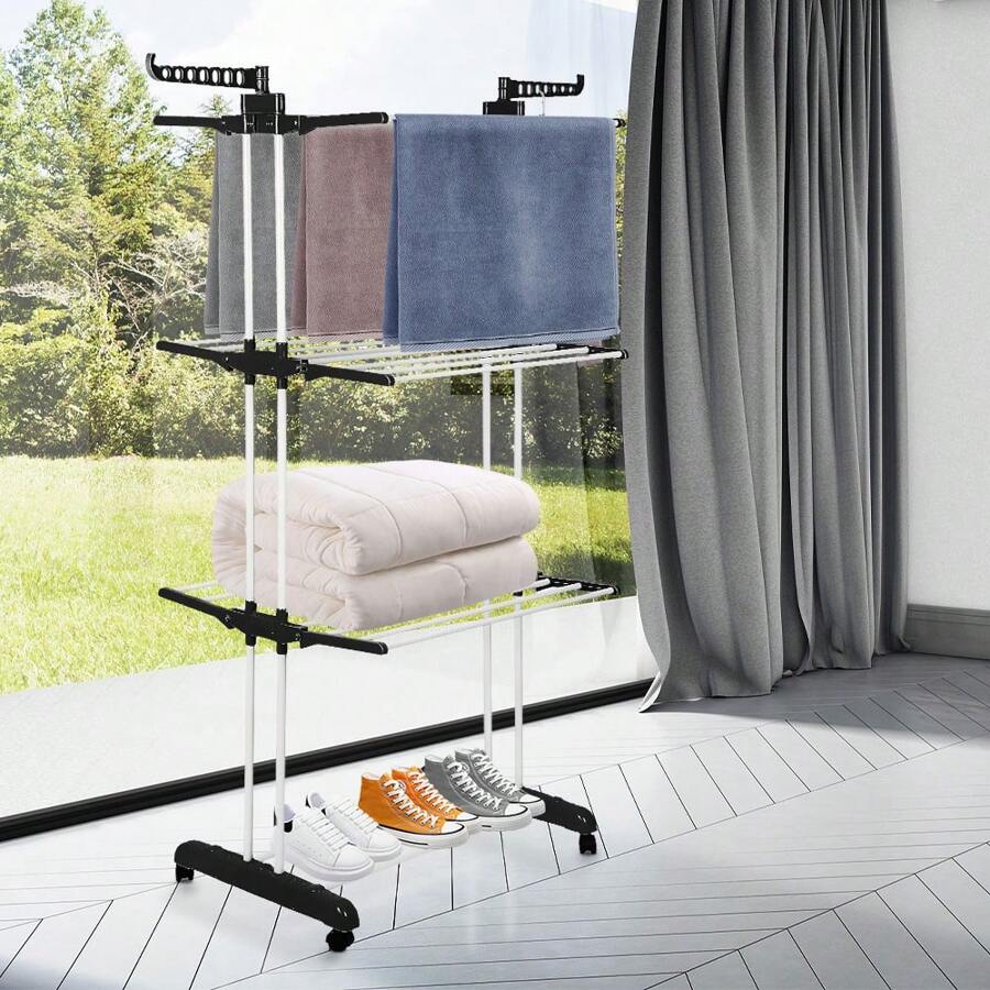 Large Capacity Stainless Steel Clothes Airer, Foldable Clothes Airer ...