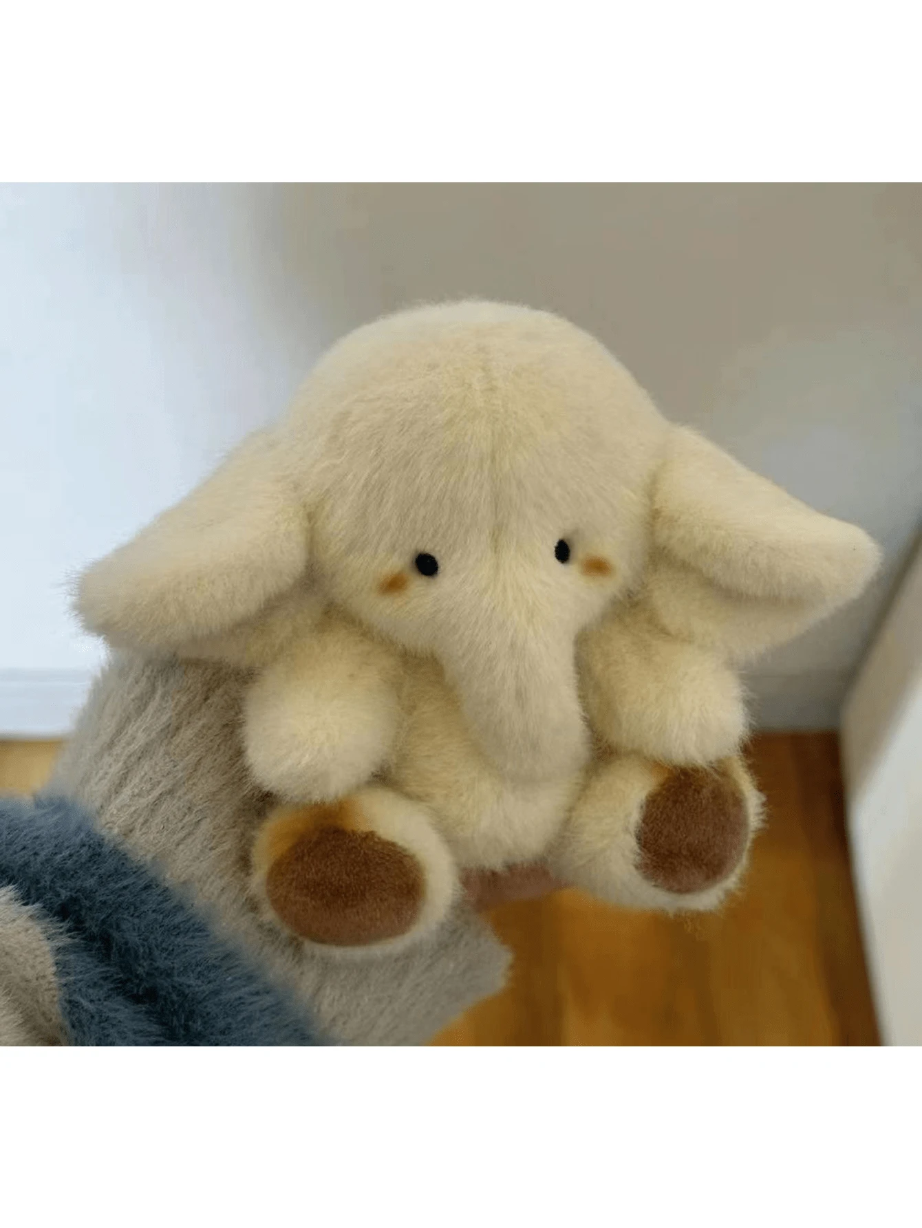 New Cream Color Soft Plush Big Ears Elephant Doll | SHEIN USA